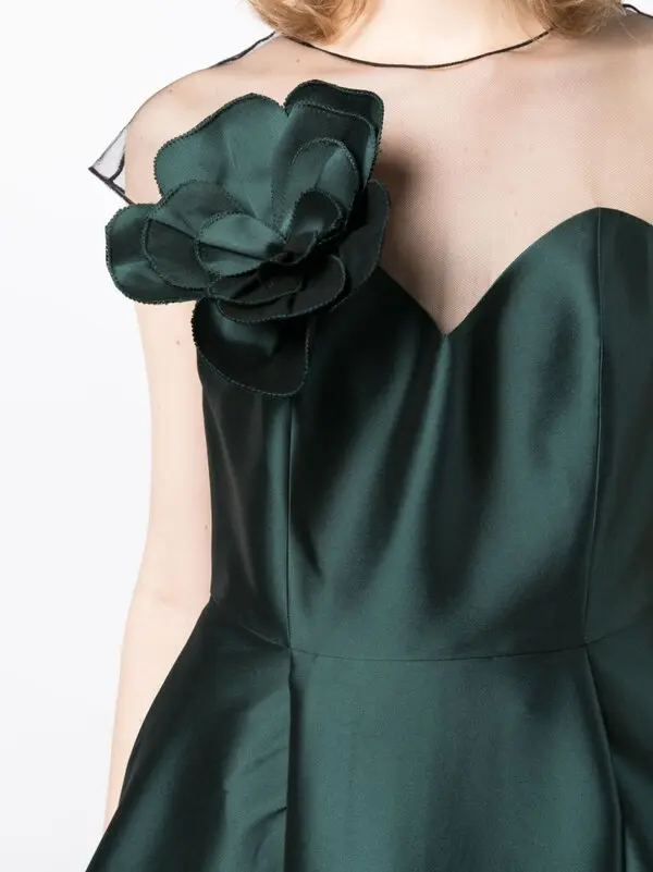 Sachin & Babi Blakely Satin-finish Gown - Green