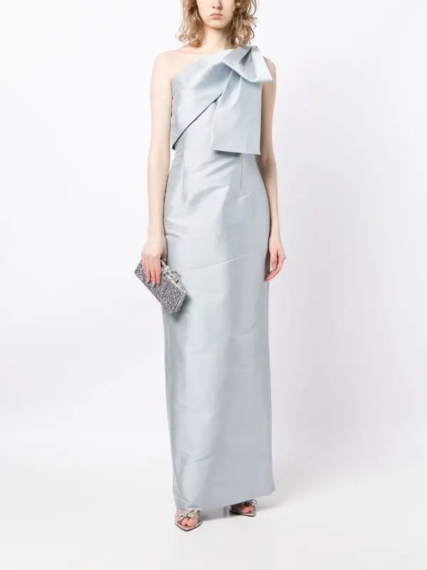 Sachin & Babi Bonnie Satin-finish Gown - Blue