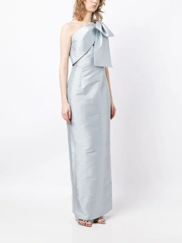 Sachin & Babi Bonnie Satin-finish Gown - Blue
