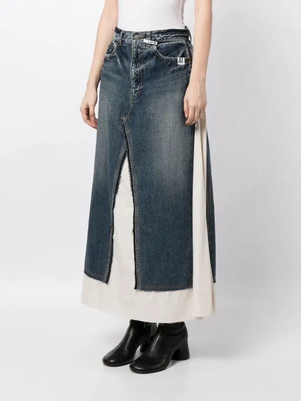 Mihara Yasuhiro Layered Denim Skirt