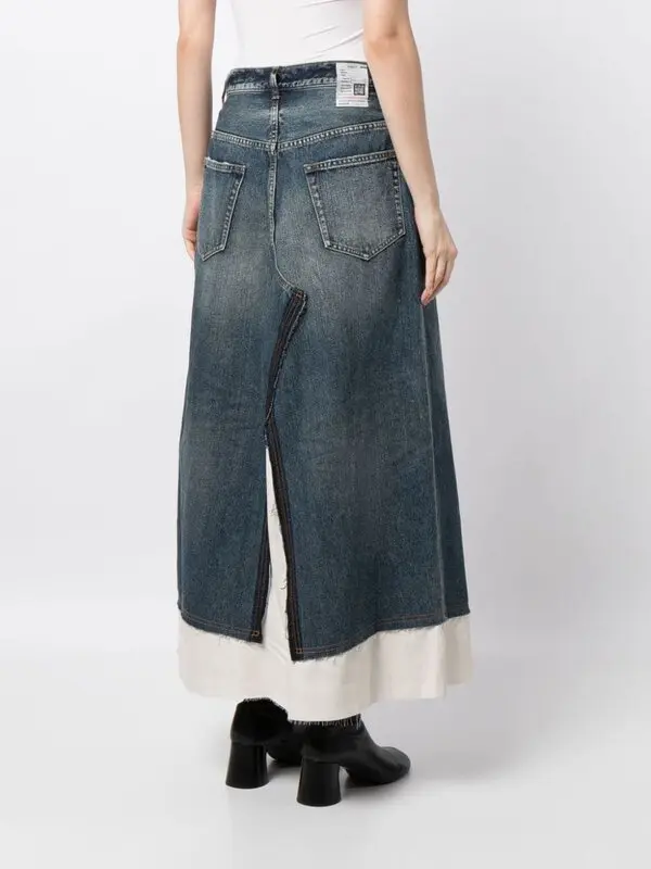 Mihara Yasuhiro Layered Denim Skirt