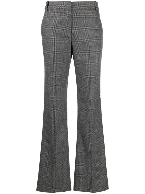 Pinko Check-print Flared Trousers