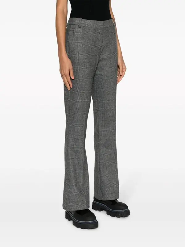 Pinko Check-print Flared Trousers