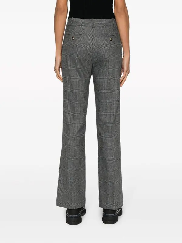 Pinko Check-print Flared Trousers