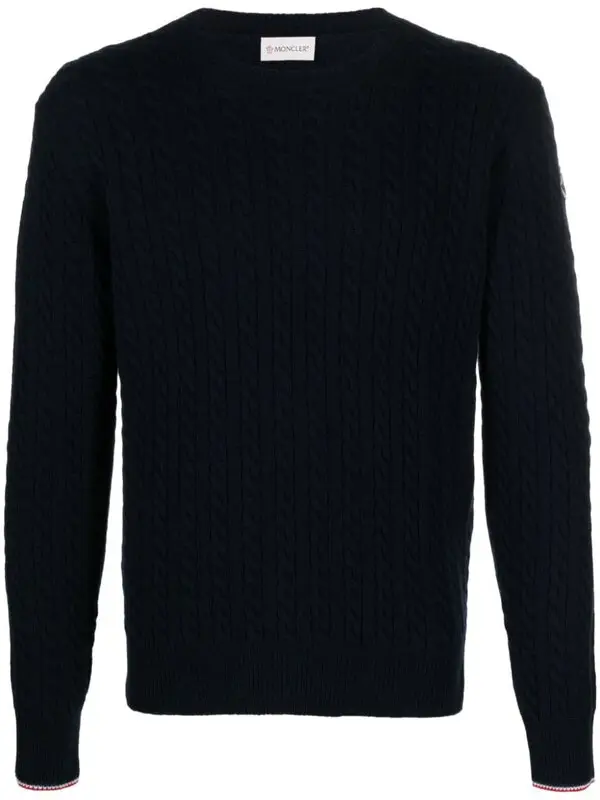 Moncler Cable-knit Virgin Wool Blend Jumper