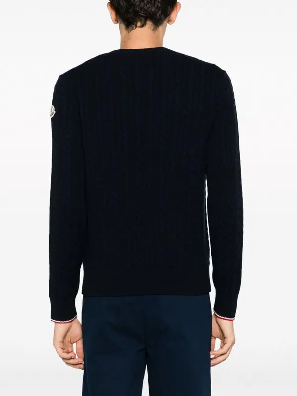 Moncler Cable-knit Virgin Wool Blend Jumper