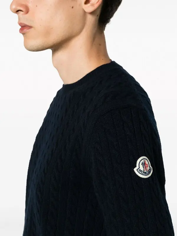 Moncler Cable-knit Virgin Wool Blend Jumper
