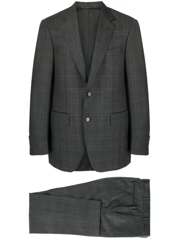 Canali Checked Wool Suit