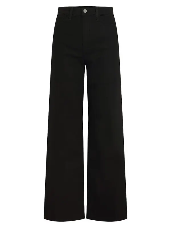 Joe's Jeans Petite Mia High-rise Stretch Wide-leg Jeans - Black
