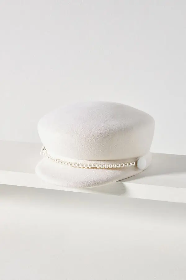 Eugenia Kim Newsboy Cap - White