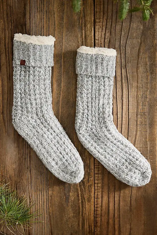 BICKLEY + MITCHELL Fisherman Knit Socks - Light Grey