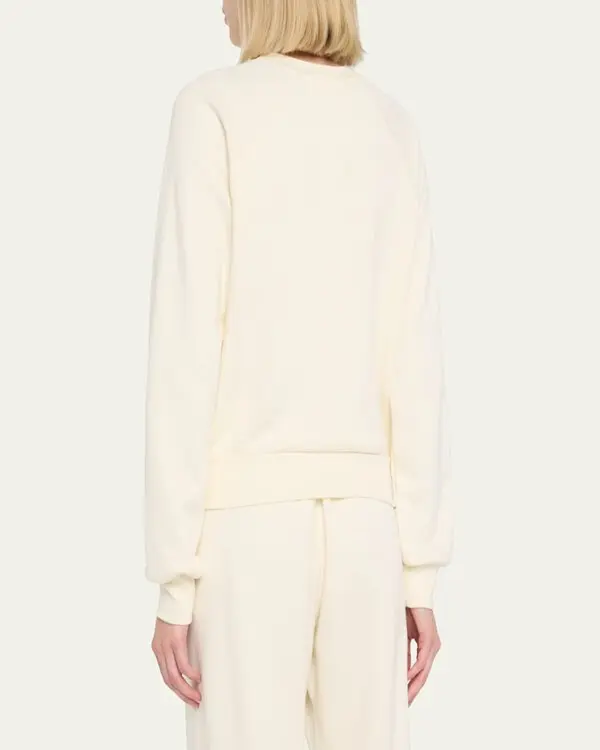 Eterne Terne Shrunken Raglan-sleeve Sweatshirt - Cream