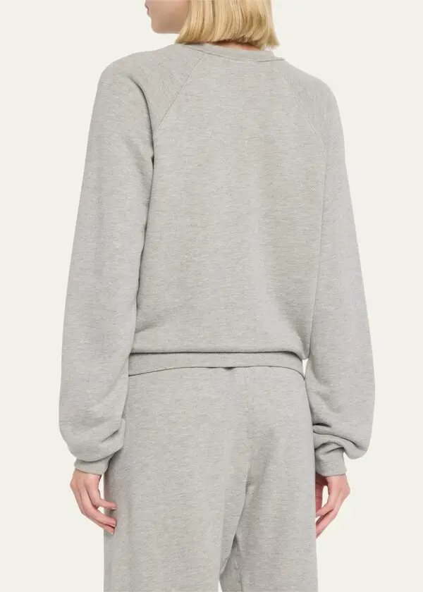 Eterne Terne Shrunken Raglan-sleeve Sweatshirt - Cream