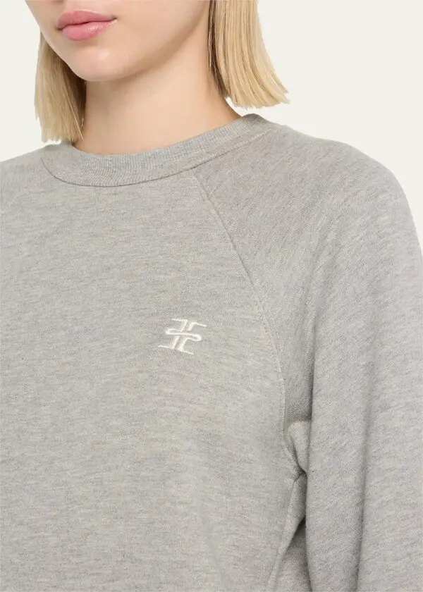 Eterne Terne Shrunken Raglan-sleeve Sweatshirt - Cream