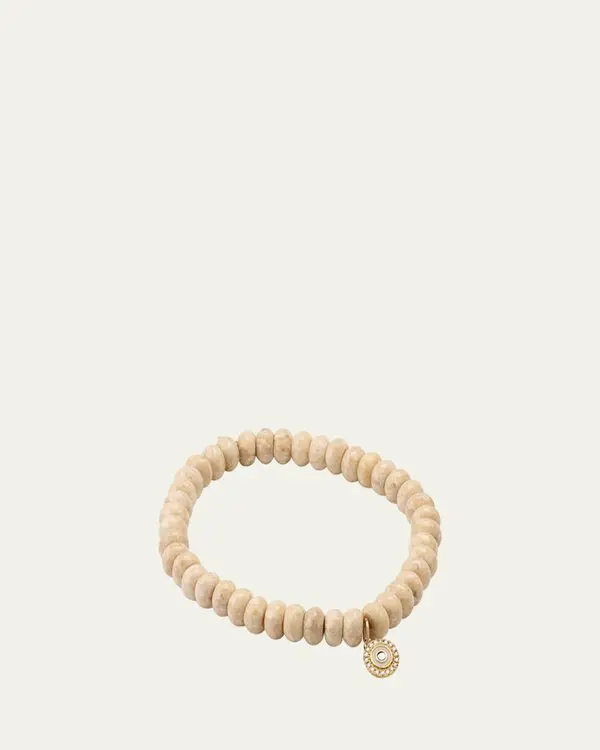 SYDNEY EVAN Evil Eye Charm Jasper Bead Bracelet