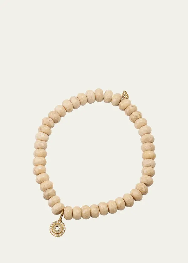 SYDNEY EVAN Evil Eye Charm Jasper Bead Bracelet