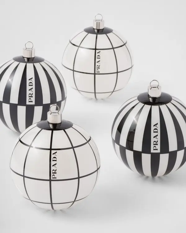 Prada Glass Christmas Ornament Set