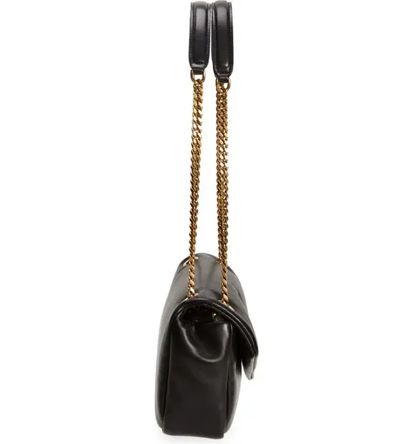 Saint Laurent Calypso Lambskin Shoulder Bag - Nero