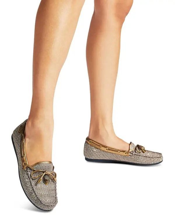Kurt Geiger Eagle Moccasin Boat Loafers - Dark Beige