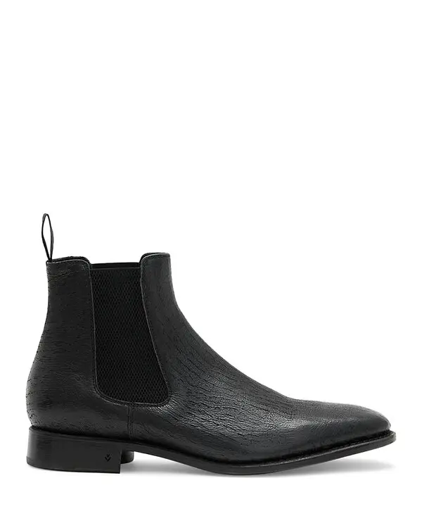 John Varvatos Amsterdam Pull On Chelsea Boots - Black Leather