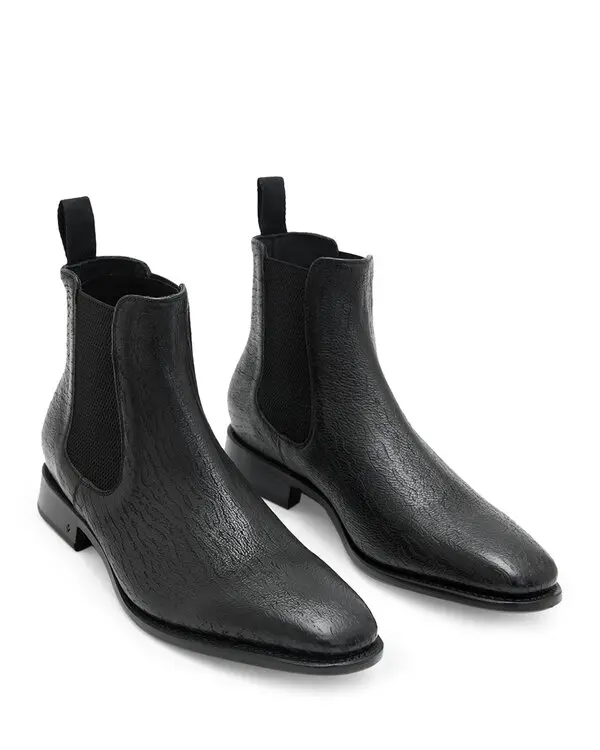 John Varvatos Amsterdam Pull On Chelsea Boots - Black Leather
