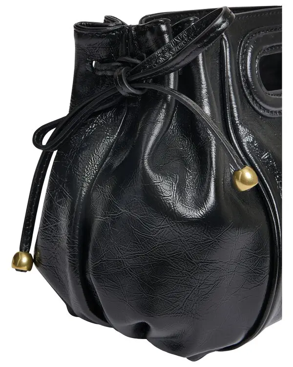 Gerard Darel Mini Dany Leather Crossbody - Black