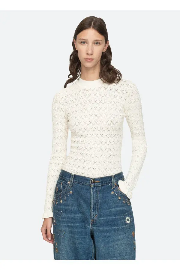Sea Rue Sweater - White