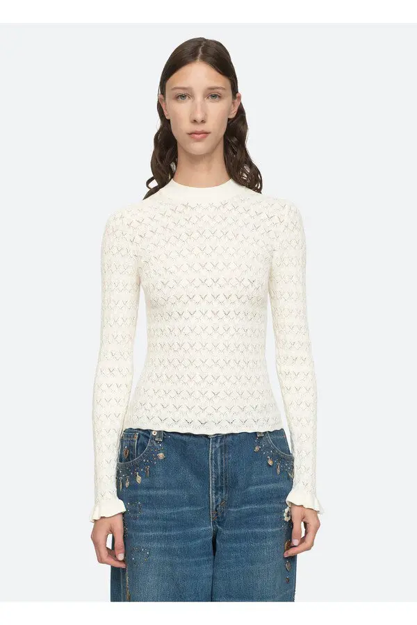 Sea Rue Sweater - White