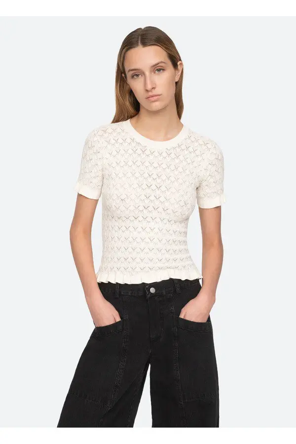 Sea Rue S/s Sweater - White
