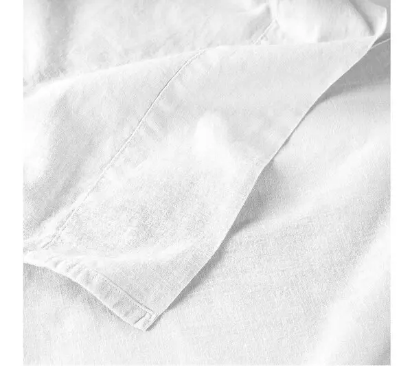 SUPERIOR Cotton Linen Blend Solid 3-piece Sheet Set,full