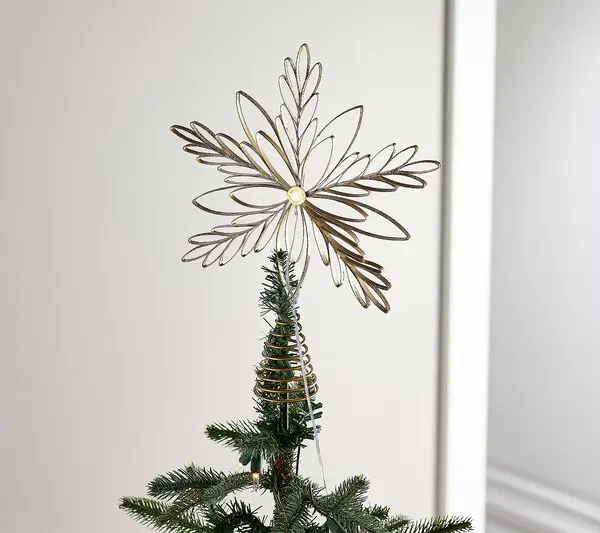 LIGHTSCAPES 13' Illuminated Metal Snowflake Tree Topper