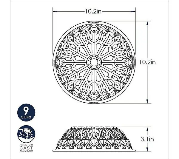 NORDICWARE Stained Glass Bundt Pan