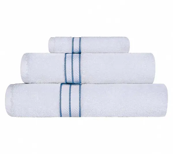 SUPERIOR Ultra-plush Turkish Cotton Solid 3-pie Ce Towel Set