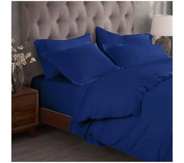 SUPERIOR Solid Modal Duvet Cover Set, Full/quee N