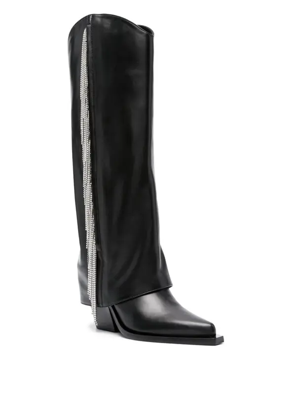 LE SILLA Jewel 110mm Leather Boots