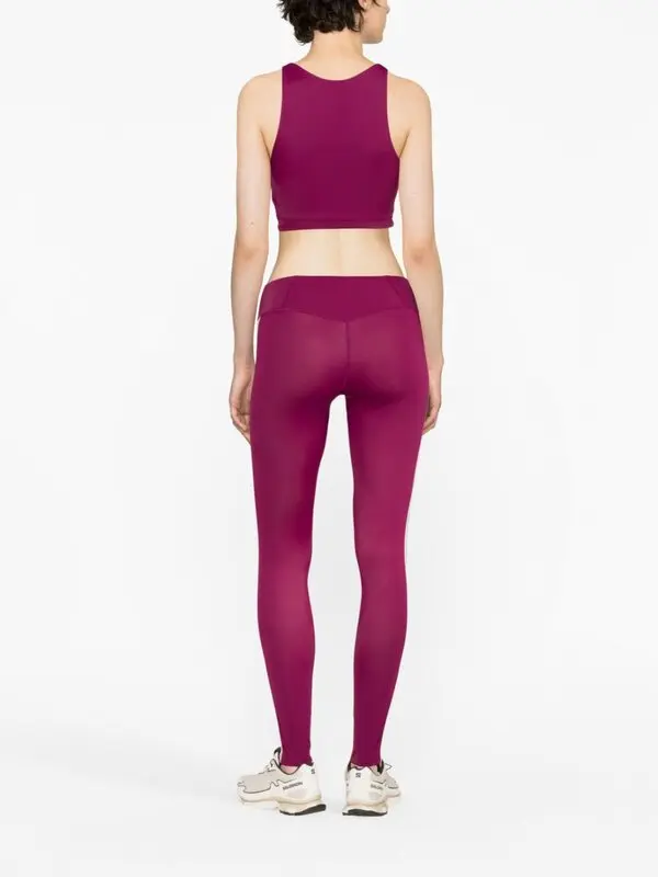 Palm Angels Printed-logo Cropped Top - Purple