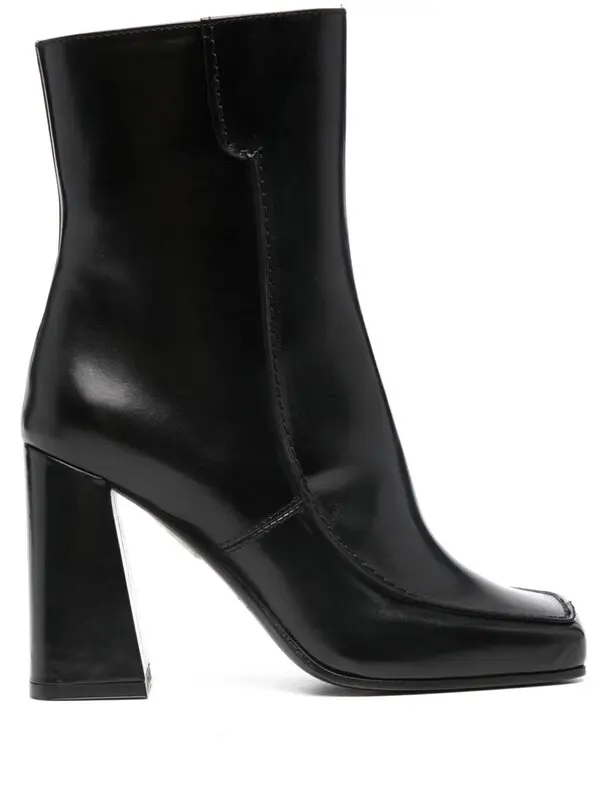 Barbara Bui 95mm Square-toe Leather Ankle Boots