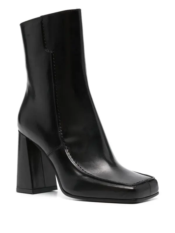 Barbara Bui 95mm Square-toe Leather Ankle Boots