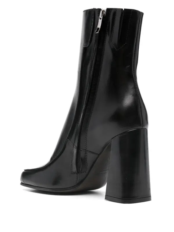 Barbara Bui 95mm Square-toe Leather Ankle Boots