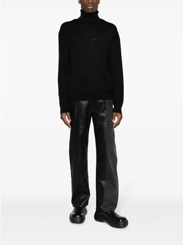 Gcds Logo-embroidered Roll-neck Jumper