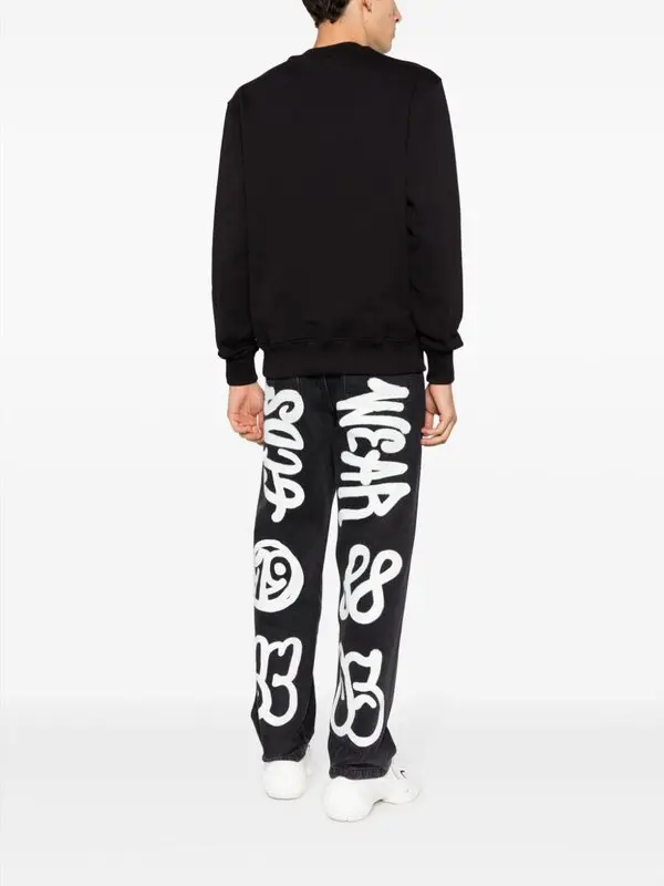 Gcds Graffiti-print Wide-leg Jeans