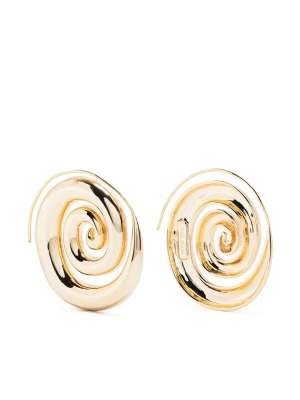 Cult Gaia Cassia Spiral Hoop Earrings - Gold