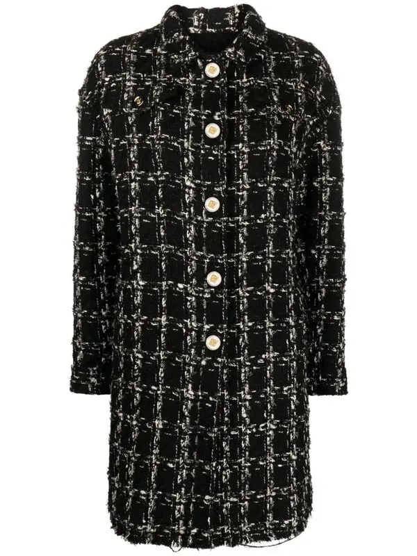 Giambattista Valli Checked Tweed Coat