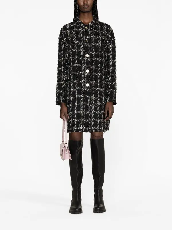 Giambattista Valli Checked Tweed Coat