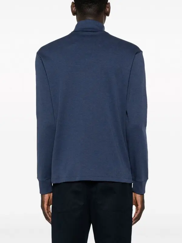 Polo Ralph Lauren Logo-embroidered Roll-neck Jumper - Blue