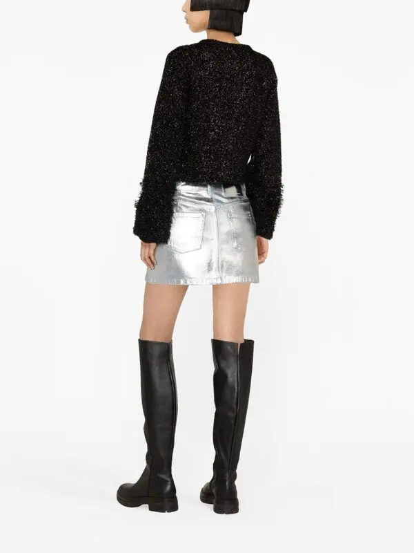 Rabanne Metallic Cropped Cardigan