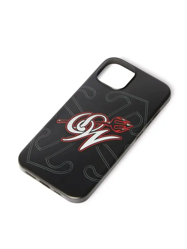 Off-White X Ac Milan Logo-print Iphone Case