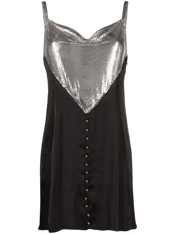 Rabanne Mesh-panel Slip Minidress