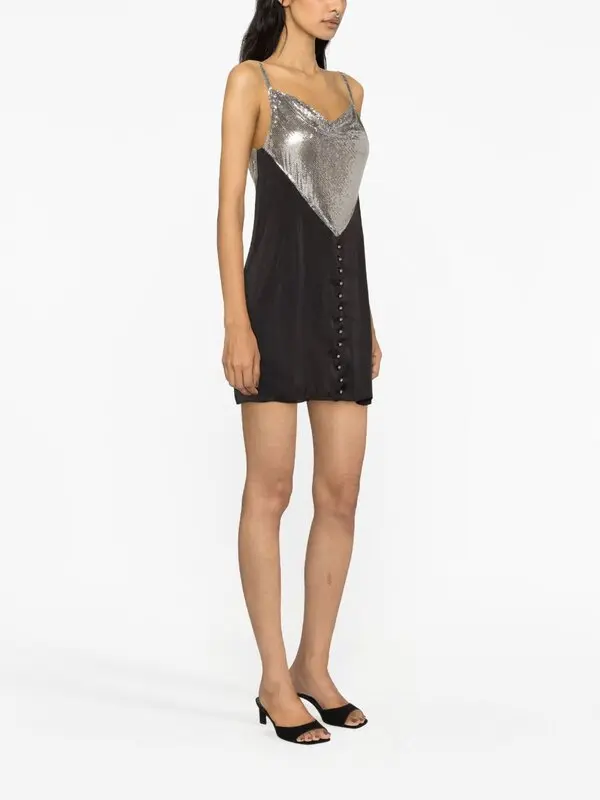 Rabanne Mesh-panel Slip Minidress