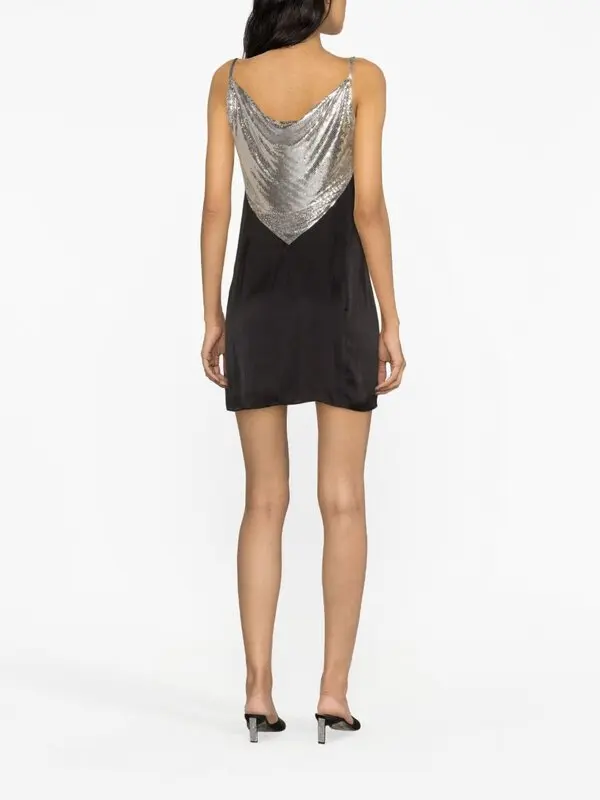 Rabanne Mesh-panel Slip Minidress